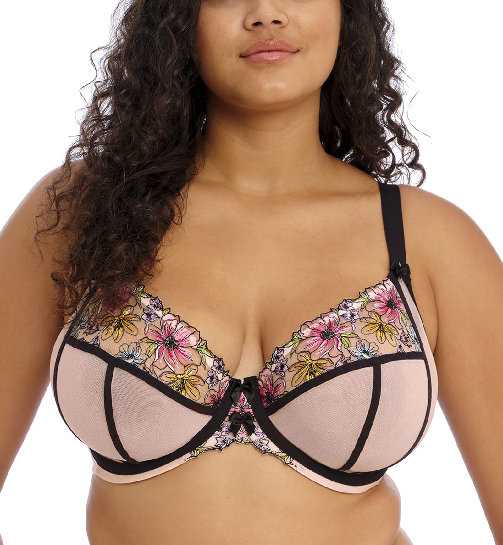 Elomi Carrie Underwire Plunge Bra Ballet Pink 40K (US 40O)
