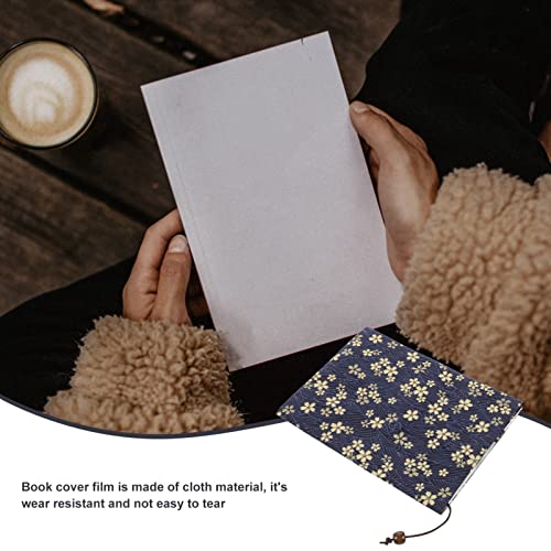 NUOBESTY Books Sleeves Flower Pattern Book Cover Washable Book Protector Book Pouch Fabric Paperback Cover Padded Case Blue