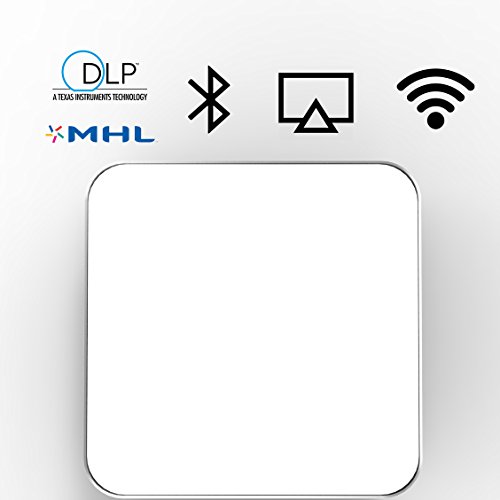 Ivation Pro3 Portable Rechargeable Smart DLP Projector β Streams via HDMI/MHL & USB Connections, Wi-Fi, Bluetooth β Compatible with DLNA, Miracast, Airplay Wireless Mirroring for iOS & Android - Gray