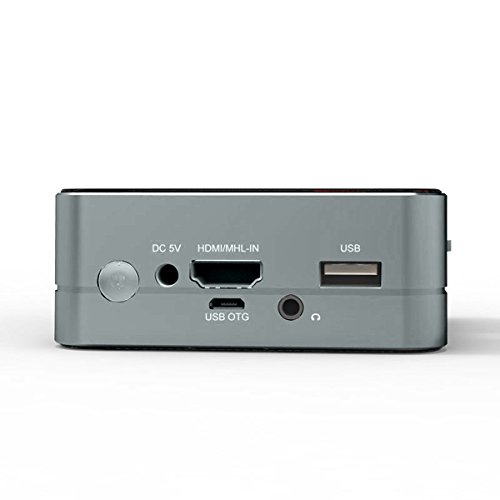 Ivation Pro3 Portable Rechargeable Smart DLP Projector β Streams via HDMI/MHL & USB Connections, Wi-Fi, Bluetooth β Compatible with DLNA, Miracast, Airplay Wireless Mirroring for iOS & Android - Gray