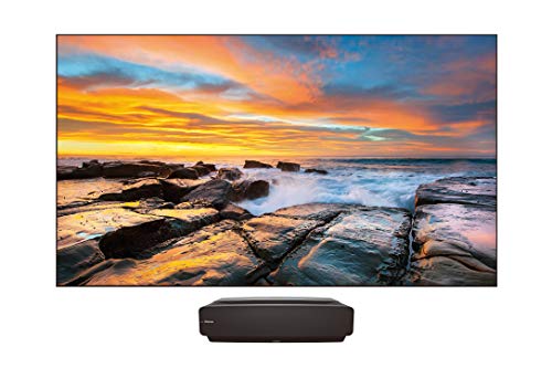 Hisense 120L5F Laser Cinema 4K Ultra Short Throw Laser Projector with 120” ALR Screen | 2700 ANSI Lumens | Android TV | HDR10 | Built-in Alexa and Google Assistant