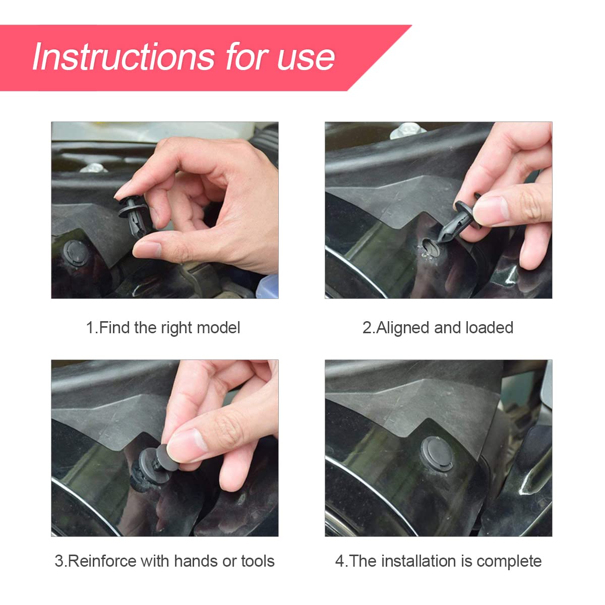 240 PCS Bumper Retainer Clip Kit for Car, Car Plastic Rivets Fastener Push Retainer Set Including Most Common Sizes Auto Push Rivets for Door Trim Panel Most Cars, with Remover Tool （240）
