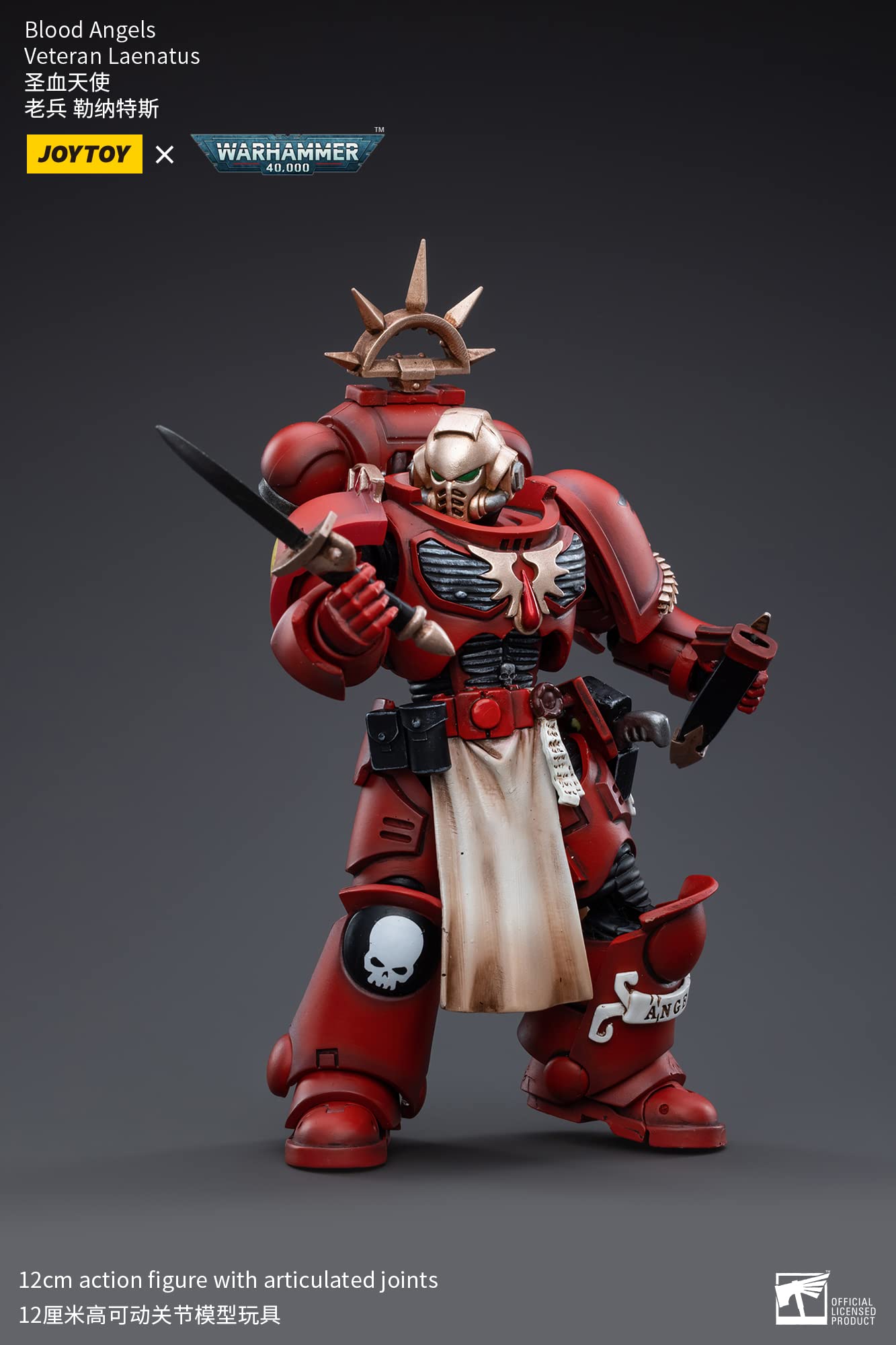 BLOOMAGE JOYTOY (BEIJING) TECH Warhammer 40k: Blood Angels Veteran Laenatus 1:18 Scale Figure