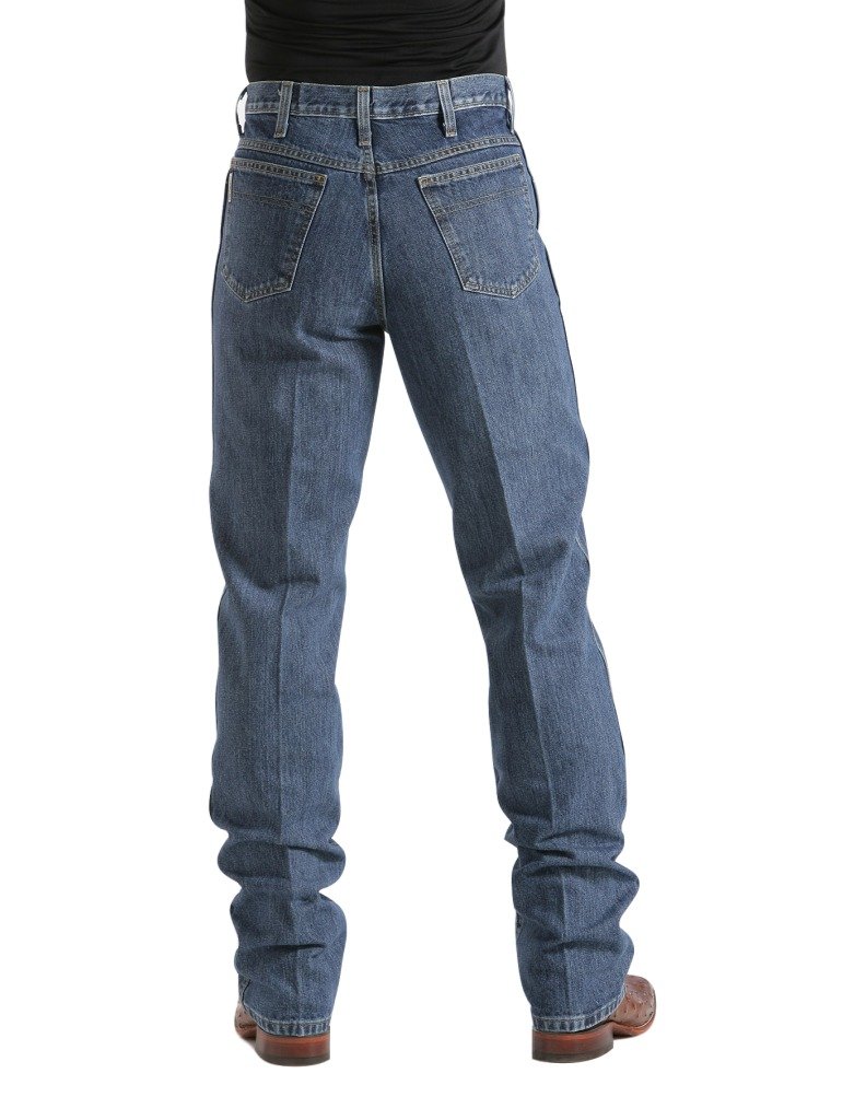 Cinch Men's Bronze Label Slim Fit Jean, Dark Stonewash, 34W x 34L