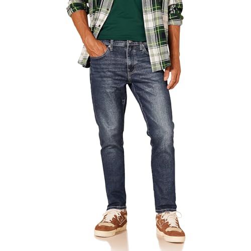 Amazon Essentials Slim Fit Jeans For Men - Dark Wash, 34W x 30L