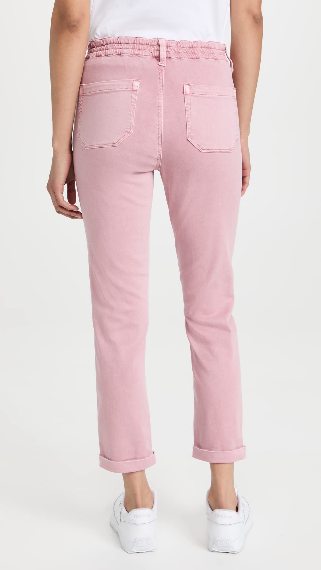 PAIGE Women's Christy high Rise Drawstring Tapered Pant in Vintage Muted Mauve, 33