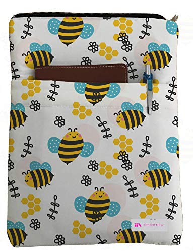 Bees Book Sleeve - Book Cover for Hardcover and Paperback - Book Lover Gift - Notebooks and Pens Not Included