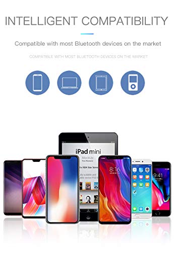 Amazing 7 LED Bluetooth Headphones with 8Hours Playtime, Wireless Headsets Over Ear, Hi-Fi Stereo, Multi-Colored Breathing Led, Built-in Mic, Snug Fit Earphones for Game Video DJ (Grey Blue)