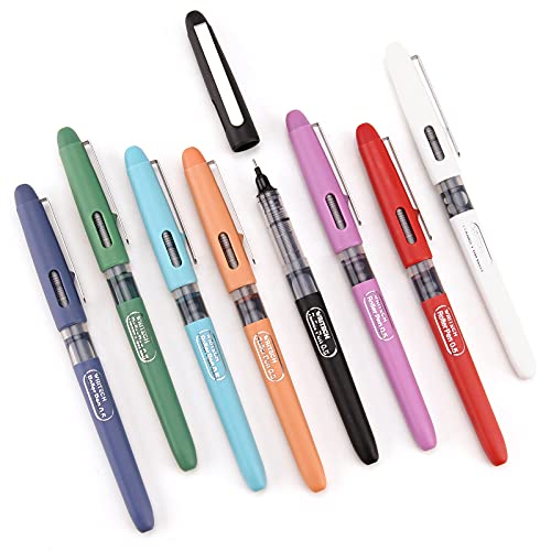 Writech Liquid Ink Rollerball, 0.5mm Extra Fine Point, Smooth Writing Quick Dry Roller Pens 8 Assorted Colors for Journaling, Drawing & Sketching (Vintage)