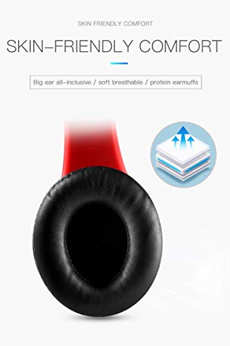 Amazing 7 LED Bluetooth Headphones with 8Hours Playtime, Wireless Headsets Over Ear, Hi-Fi Stereo, Multi-Colored Breathing Led, Built-in Mic, Snug Fit Earphones for Game Video DJ (Grey Blue)
