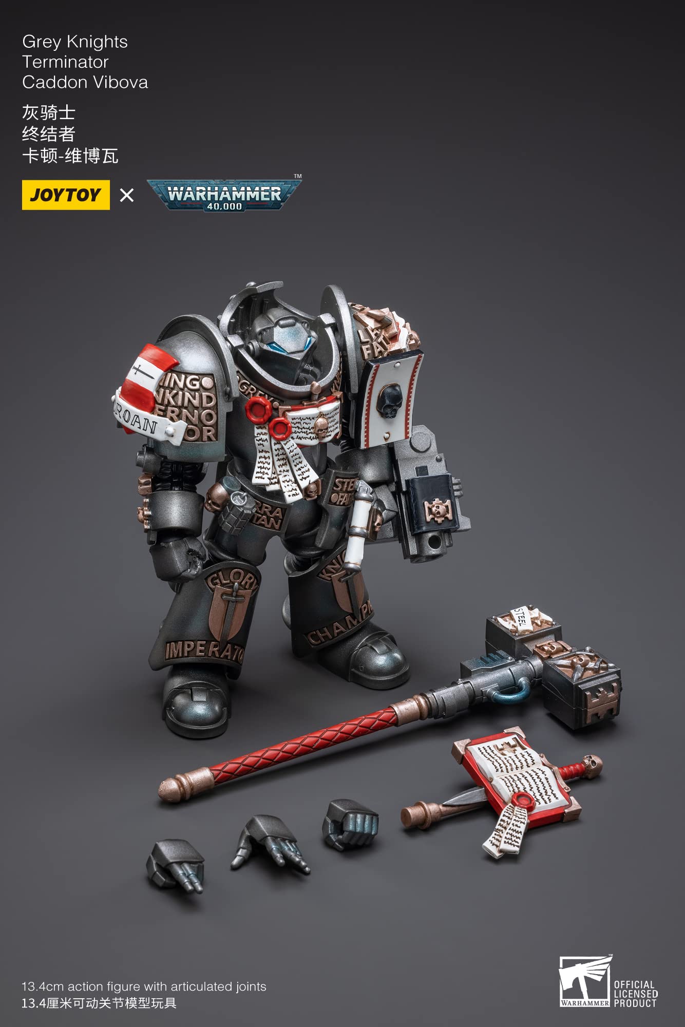 BLOOMAGE JOYTOY (BEIJING) TECH Warhammer 40k: Grey Knights Terminator Caddon Vibova 1:18 Scale Figure