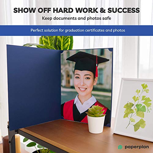 Navy Blue Certificate Holders 8.5 x 11 Multi Pack (30 Count) - Diploma Cover - Birth Certificate Holder for Travel - Certificate Paper 8.5 x 11 - Diploma Holder - Baby Dedication Certificates