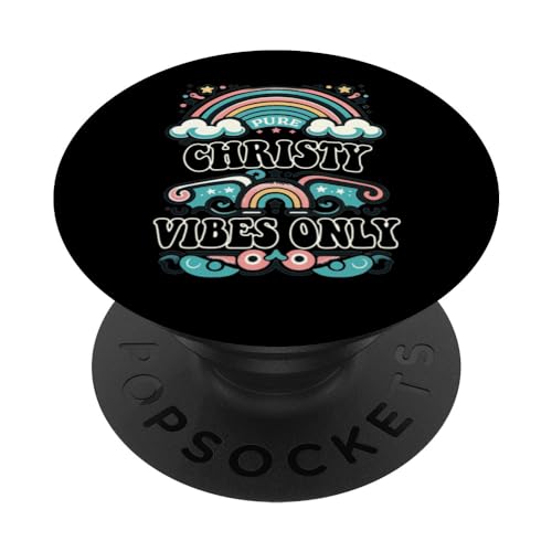 CHRISTY Vibes Only Cute Retro Girls CHRISTY Name PopSockets Standard PopGrip