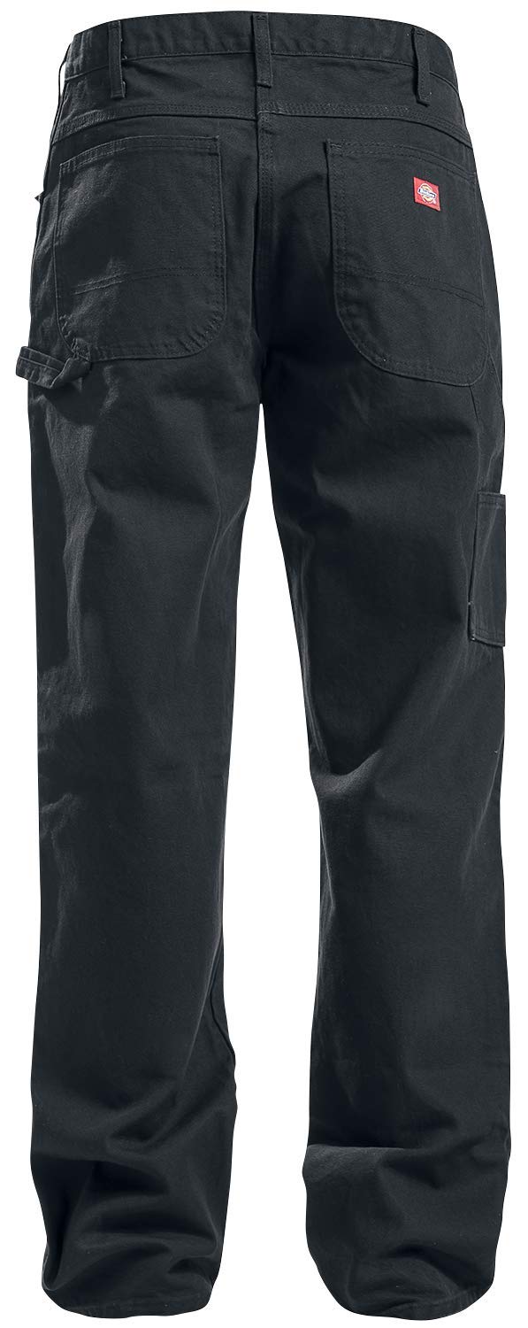 Dickies Men's Relaxed Fit Straight-Leg Duck Carpenter Jean, Black, 34W x 30L