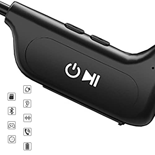 WERI Bone Conduction Headphones, Bluetooth 5.1 Sports Wireless Earphones with Built-in Mic, Open Ear Headphones Sweat Resistant Headset for Running, Cycling, Hiking, Driving