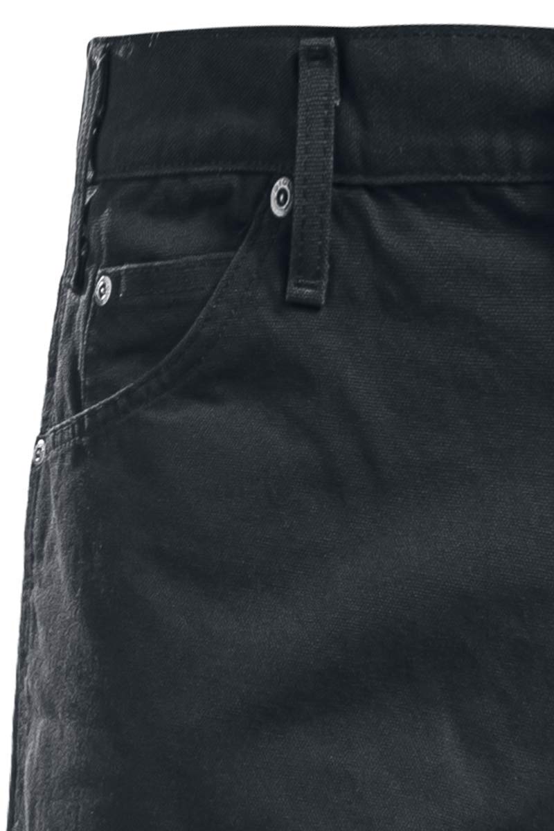 Dickies Men's Relaxed Fit Straight-Leg Duck Carpenter Jean, Black, 34W x 30L