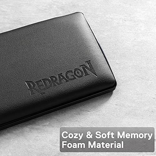 Redragon P037 Meteor L Computer Keyboard Wrist Rest Pad, Ergonomic Soft Memory Foam Wrist Support w/Anti-Slip Rubber Base, 100% 104 Keys Standard Size 17.12 x 2.87 in, 0.78 inch (20mm) Height, Black