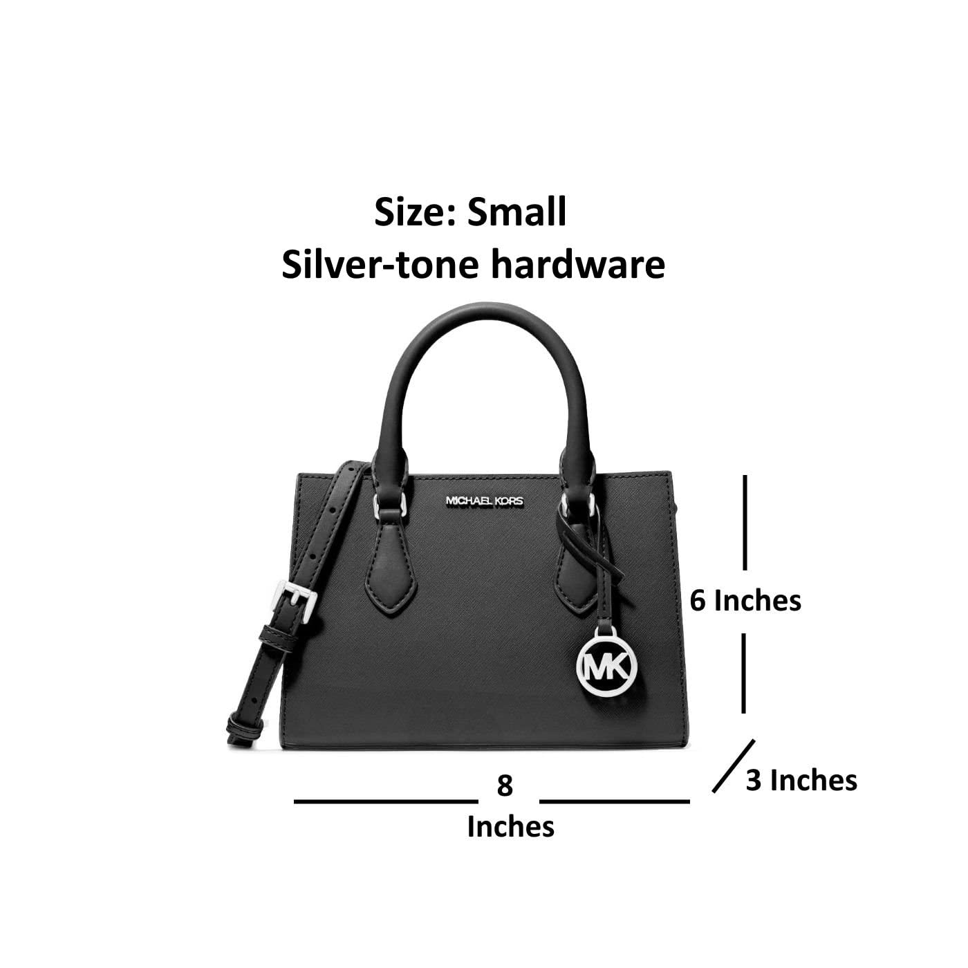 Michael Kors Sheila Small Non-Leather Vegan Satchel (Black)