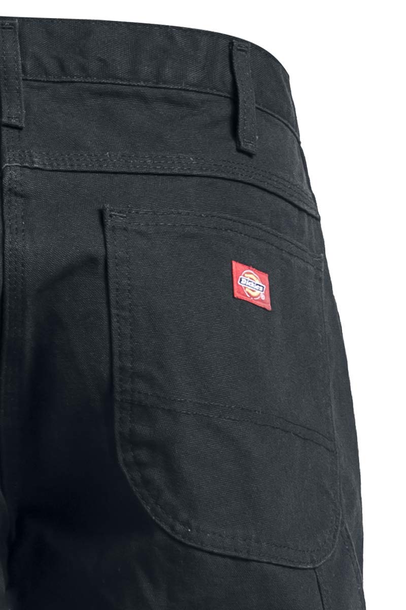 Dickies Men's Relaxed Fit Straight-Leg Duck Carpenter Jean, Black, 34W x 30L