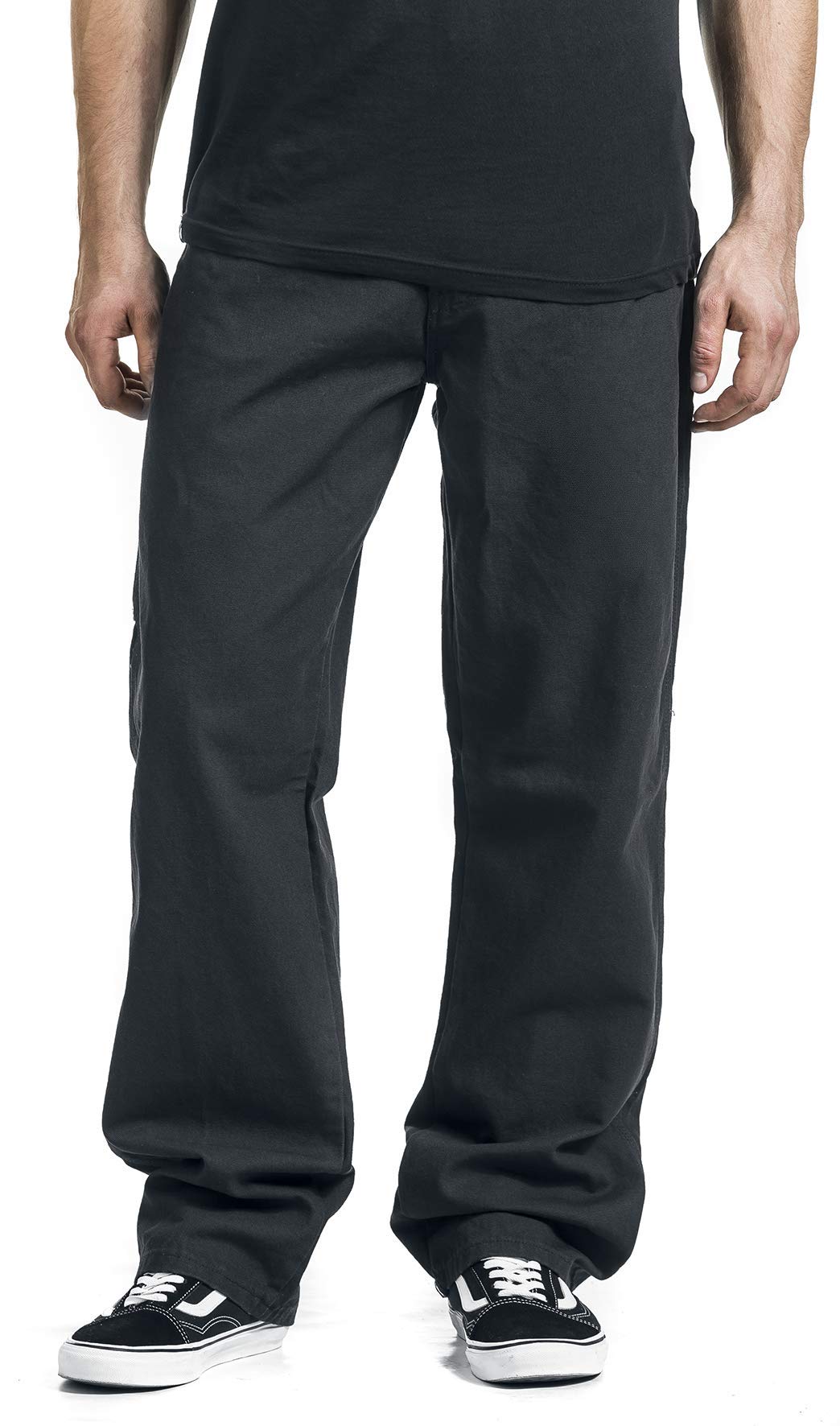 Dickies Men's Relaxed Fit Straight-Leg Duck Carpenter Jean, Black, 34W x 30L
