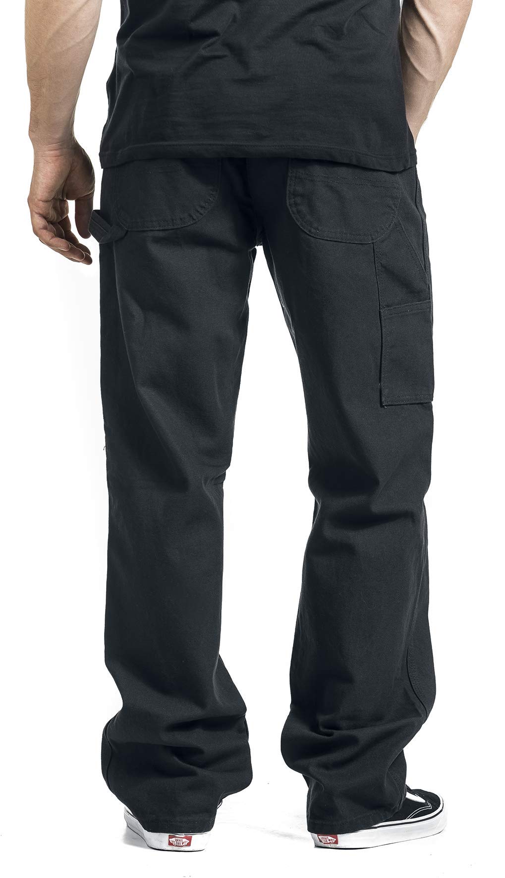 Dickies Men's Relaxed Fit Straight-Leg Duck Carpenter Jean, Black, 34W x 30L