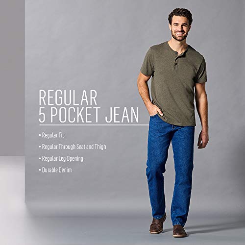 Rustler mens Classic Regular Fit Jeans, Stonewash, 34W x 32L US