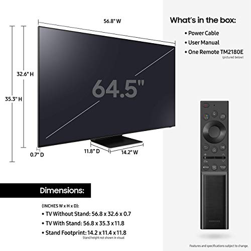 Samsung QN65QN800A 65 Inch Neo QLED 8K Smart TV (2021) (Renewed)