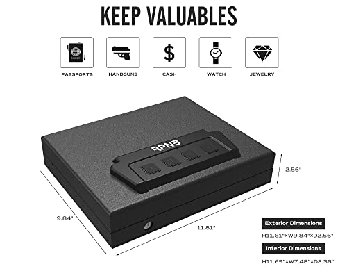 RPNB Portable Security Safe, Quick-Access Dual Firearm Safety Device with Quick Reliable Keypad Access