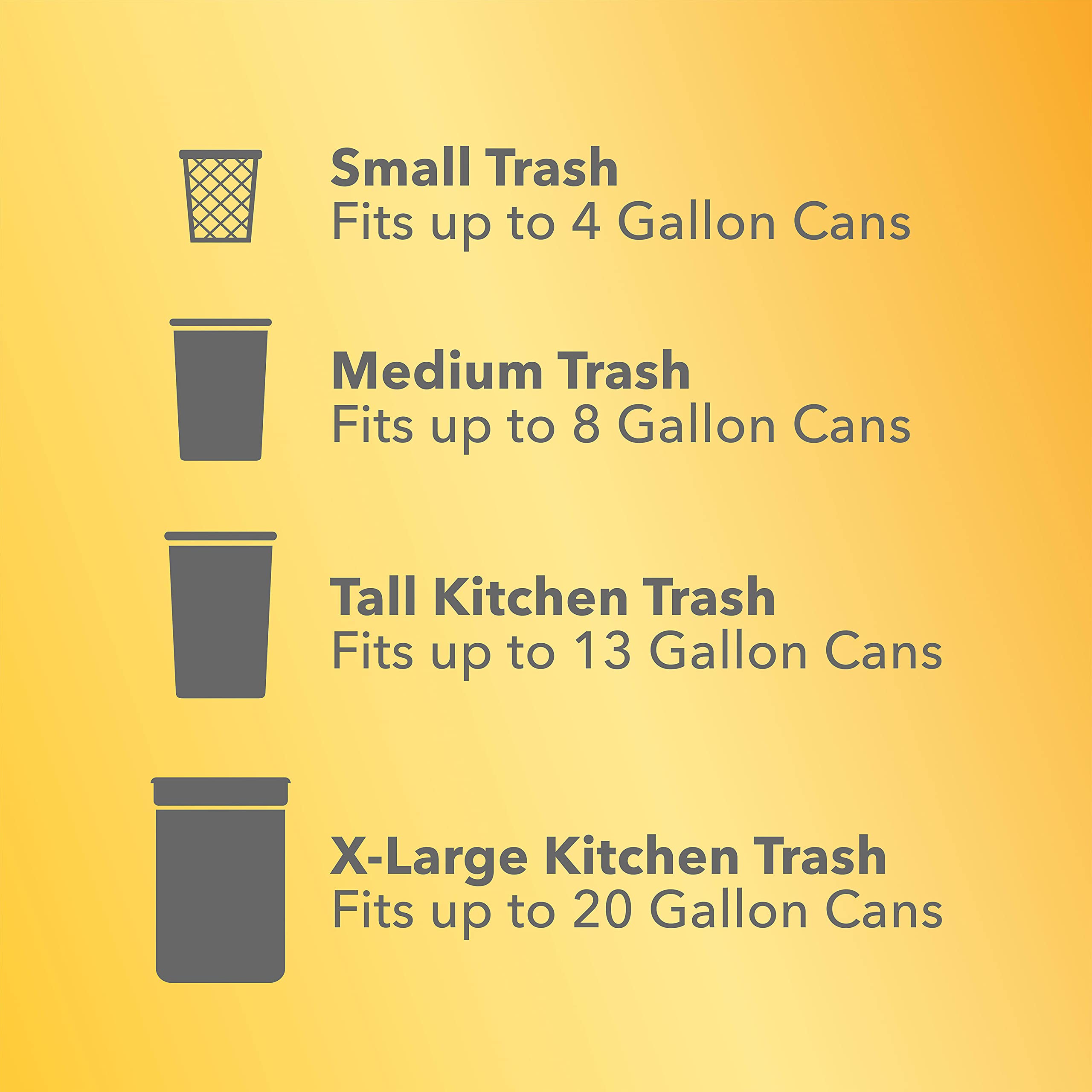 Glad ForceFlex MaxStrength with Clorox Tall Kitchen Trash Bags, 13 Gal, 34 Ct (Package May Vary)