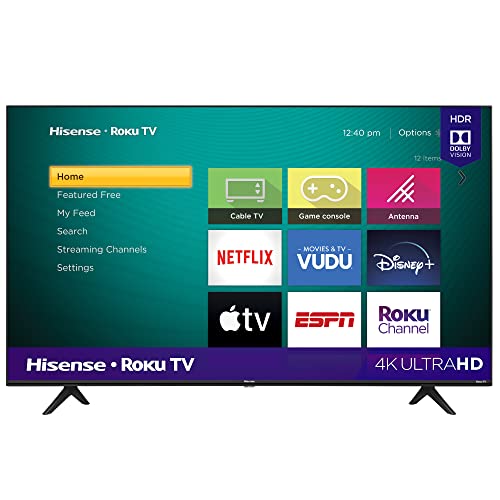 Hisense 58R6E3 58-Inch Model 2020 4K Roku Smart TV LED Compatibility with Google Assistant and Alexa, Motion Rate 120, HDR10, DTS Studio Sound