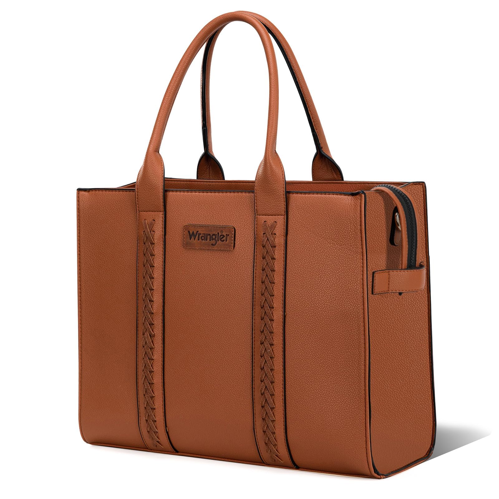 Montana West Wrangler Tote Bag for Women Shoulder Purse Handbag with Zipper Crossbody Bag WG70-8317-BR