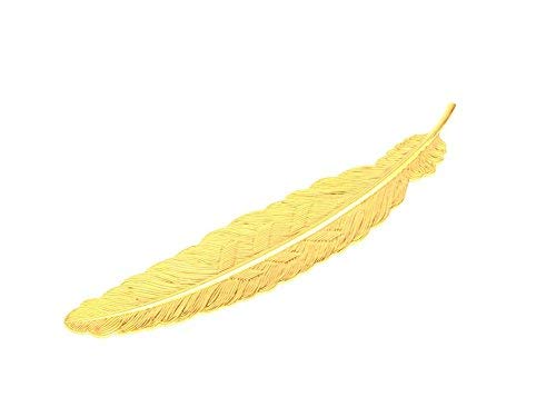 Novelty Metal Classical Feather Bookmark-Gold