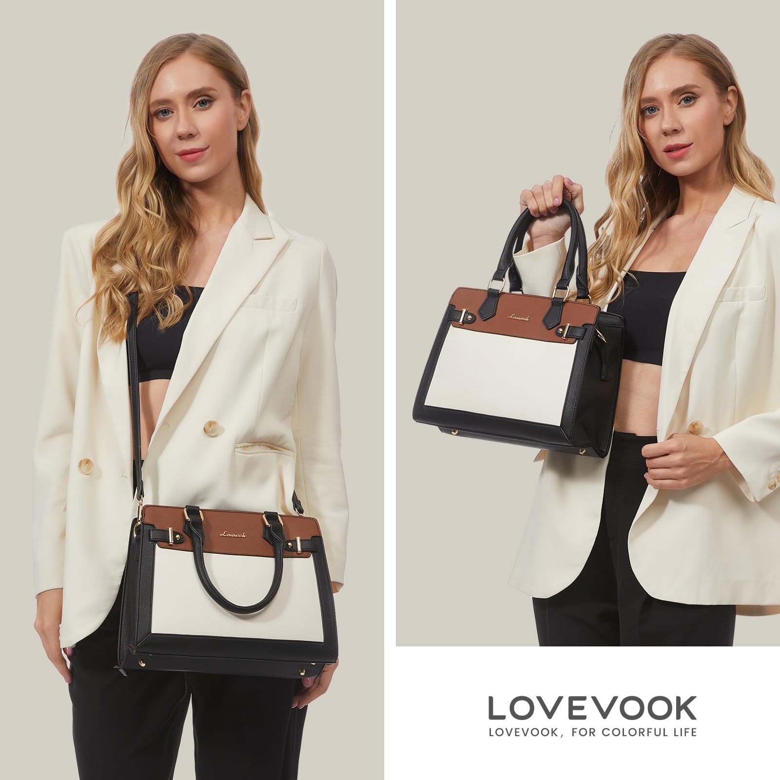 LOVEVOOK Purses for Women, Handbags for Women Tote Shoulder Bag Satchel and PU Leather Top Handle for ladies