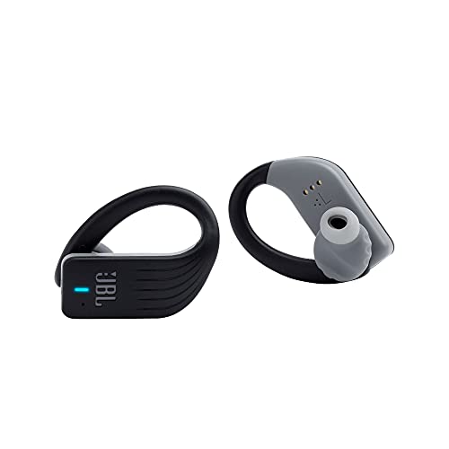 JBL ENDURANCE PEAK - True Wireless Earbuds, Bluetooth Sport Headphones with Microphone, Waterproof, up to 28 hours Battery, Charging Case and Quick Charge, Works with Android and Apple iOS (black)