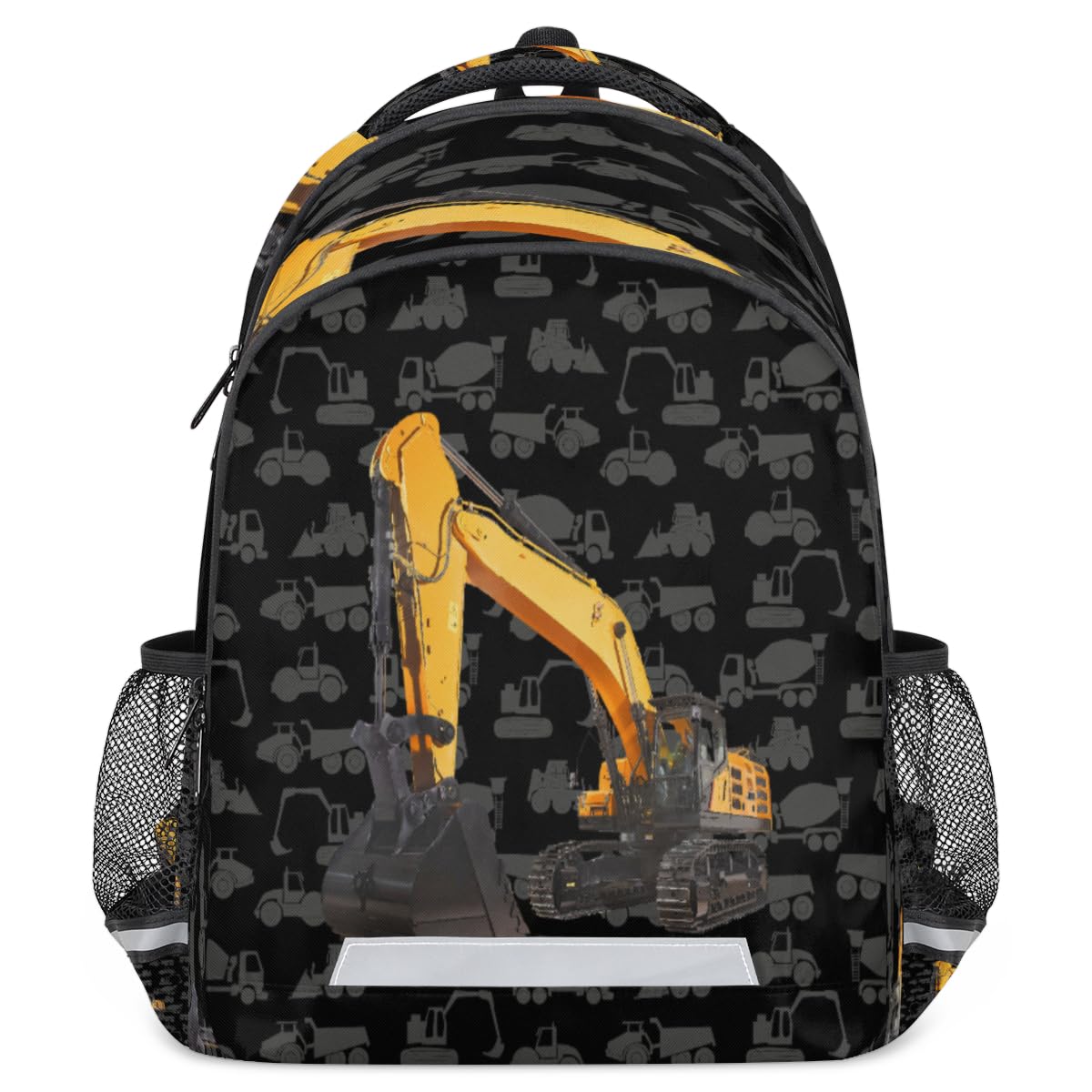 YoCosy Black Vintage Cartoon Car Backpack School Bookbag Laptop Purse Casual Daypack for Teen Girls Women Boys Men College Travel