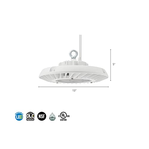Lithonia Lighting JEBL 18L 40K 80CRI WH JEBL 18,000 Lumen LED High Bay Light with Cool White 4000K Color Temperature, White 5.00x13.00x13.00