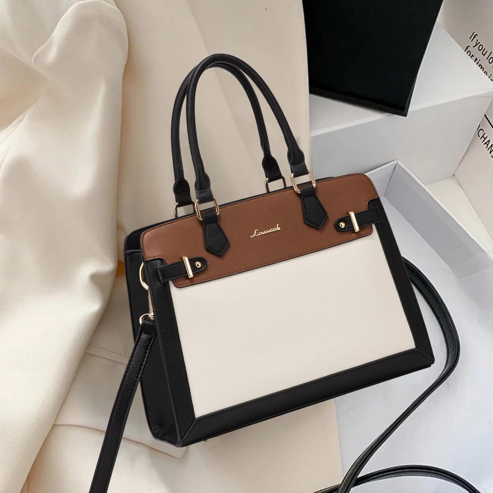 LOVEVOOK Purses for Women, Handbags for Women Tote Shoulder Bag Satchel and PU Leather Top Handle for ladies