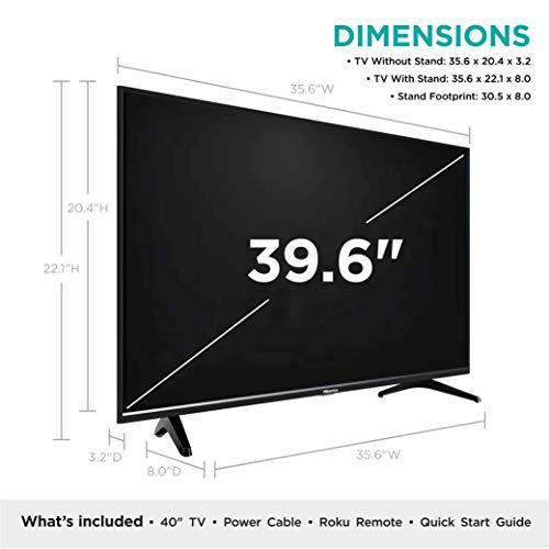 Hisense 40-Inch Class H4 Series LED Roku Smart TV with Alexa Compatibility (40H4F, 2020 Model)