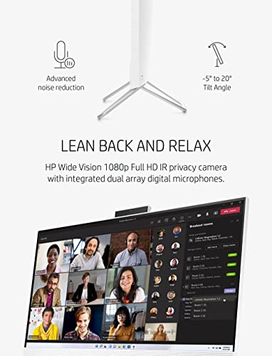 P 27โ All-in-One Desktop, AMD Ryzen 3 5300U, 8 GB RAM, 256 GB SSD, Full HD IPS Micro-Edge Display, Windows 11 Home, 4 USB Ports, Pop-up Privacy Camera, Dual Mics, Keyboard and Mouse (27-cb0030, 2021)