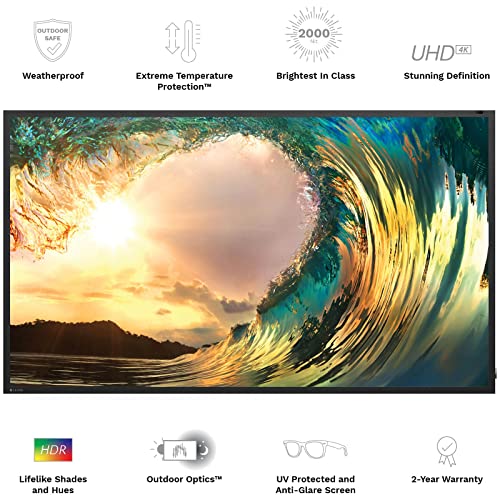 Seura Full Sun Series 85-Inch 4K UHD HDR Weatherproof LED Outdoor TV, UB4-85