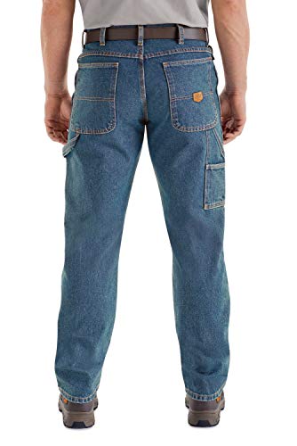 Red Kap Men's Loose Fit Dungaree, Stonewash, 38W x 30L