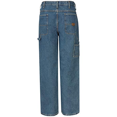 Red Kap Men's Loose Fit Dungaree, Stonewash, 38W x 30L