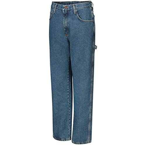 Red Kap Men's Loose Fit Dungaree, Stonewash, 38W x 30L