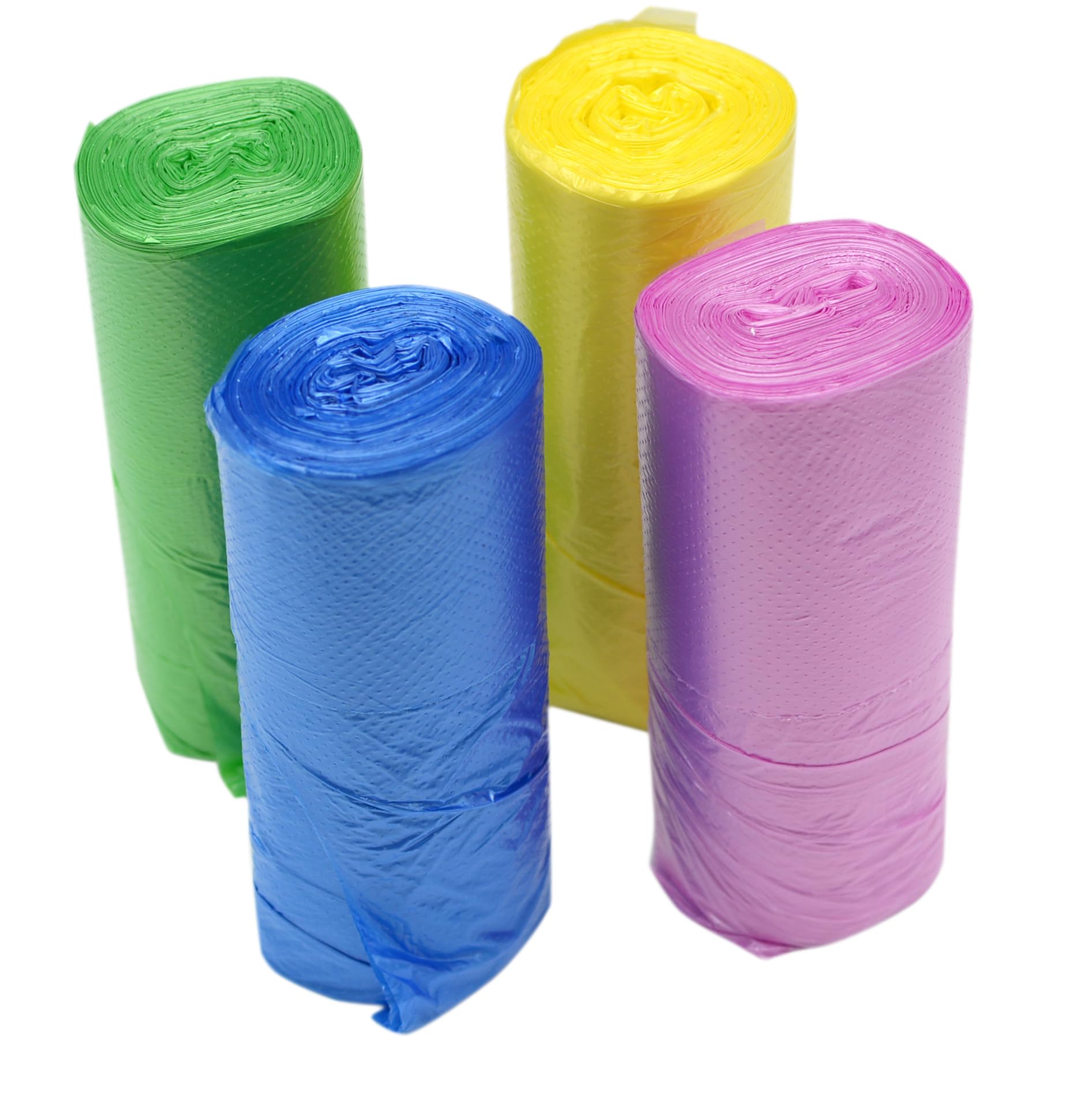 4 GALLON Bathroom Trash Bags, 4 Rolls/100 Counts Small HANDLES Garbage Bags for Office, Bathroom Wastebasket Waste Bin Colorful Portable Rubbish Bags (100)