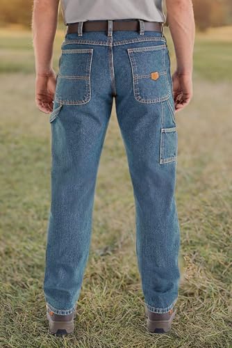 Red Kap Men's Loose Fit Dungaree, Stonewash, 38W x 30L