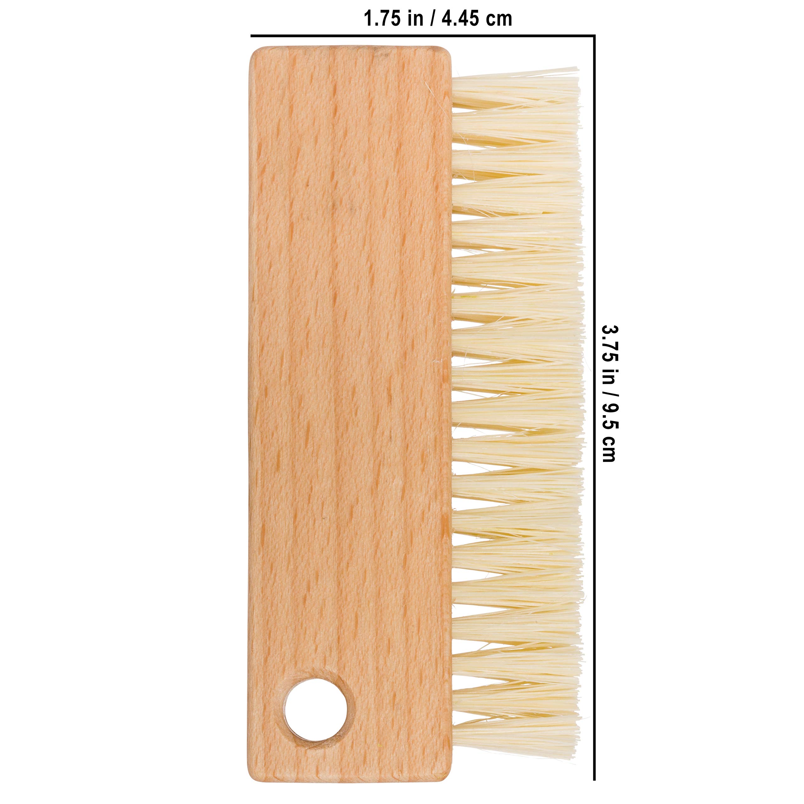 Redecker Tampico Fiber Nail Brush with Oiled Beechwood Handle, Slim Design with Hanging Loop, 3-3/4-Inches, Made in Germany