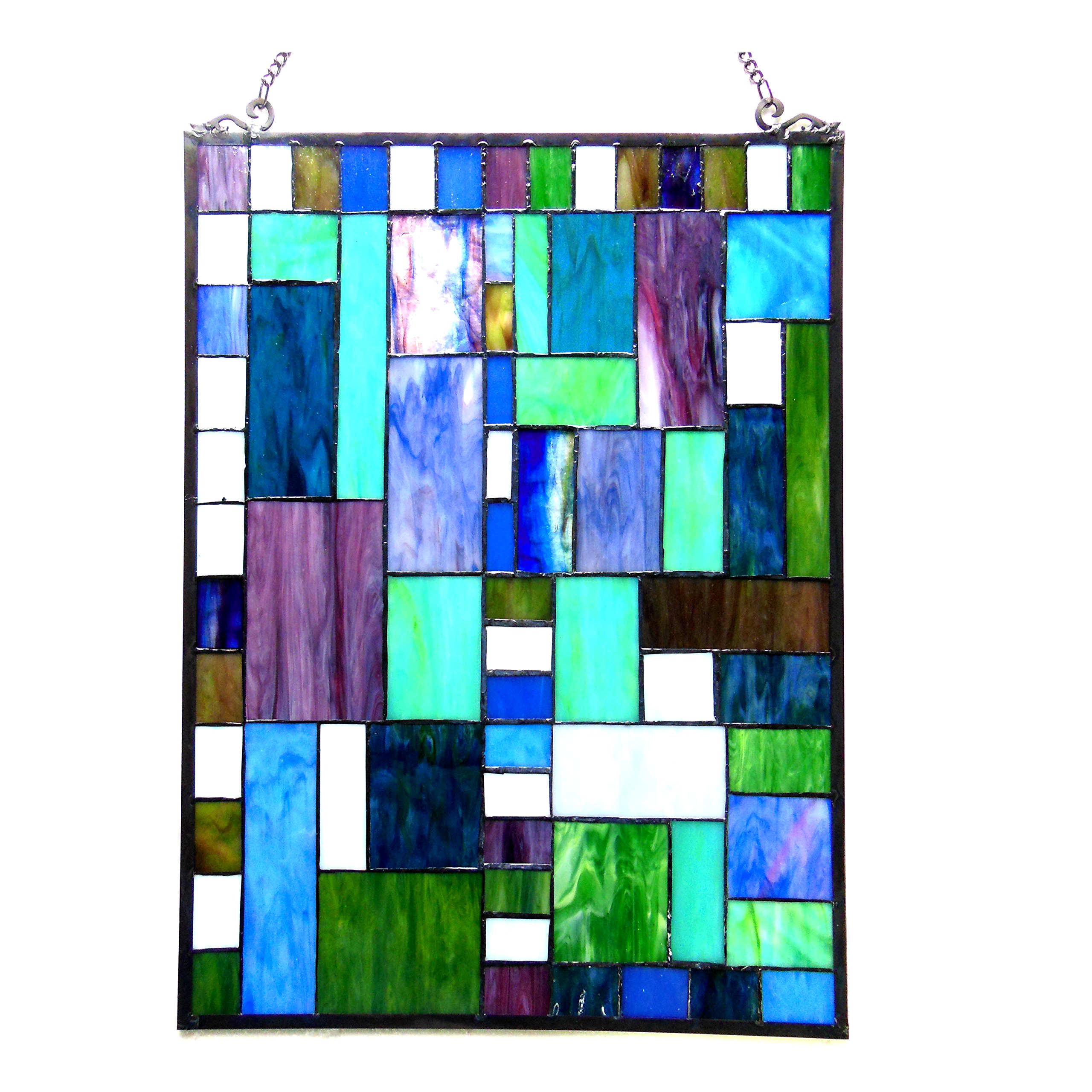 Chloe Lighting CH1P799BM24-GPN 18 x 24 Picasso Tiffany-Glass Rectangle Window Panel, One Size