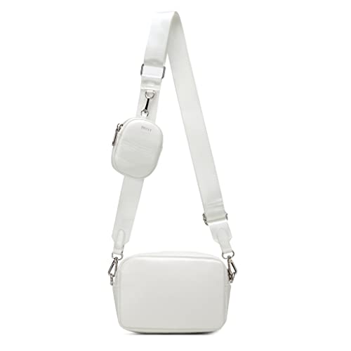 INICAT Crossbody Bag for Women Roomy Pockets Wallet Purse with Small Coin Purse(60-White)