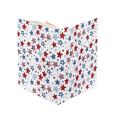 DIYFLASH American Flag Stars Book Covers for Soft Cover Books Book Dust Jacket Covers Washable Durable Reusable Polyester Textbook Covers Book Case Cover for Kids,Teen, Adult 15.7×9.8 in