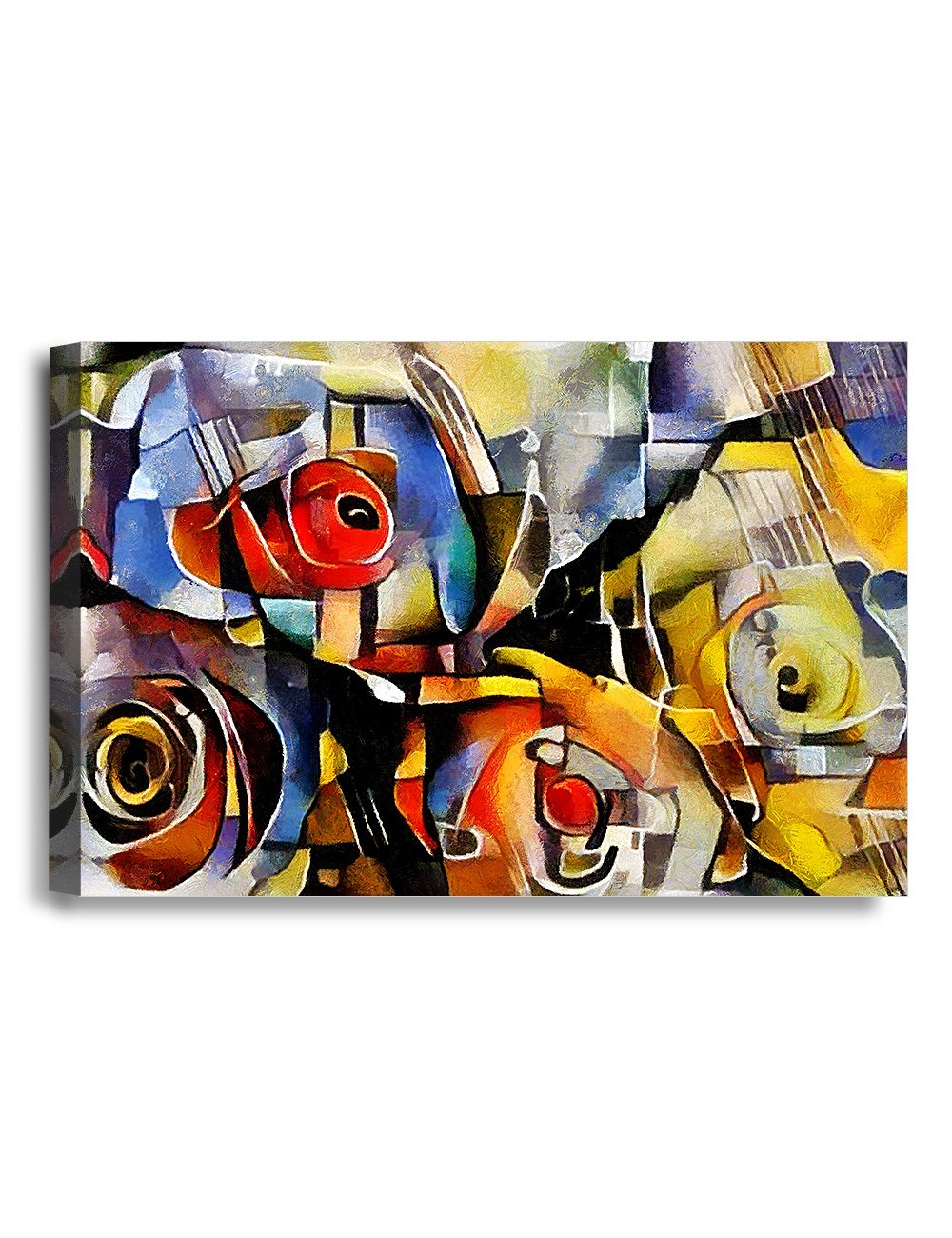 IPIC - A bouquet of beautiful flowers, oil painting in Picasso style. Giclee Print on Canvas Wall Art for Home Decor. 36x24